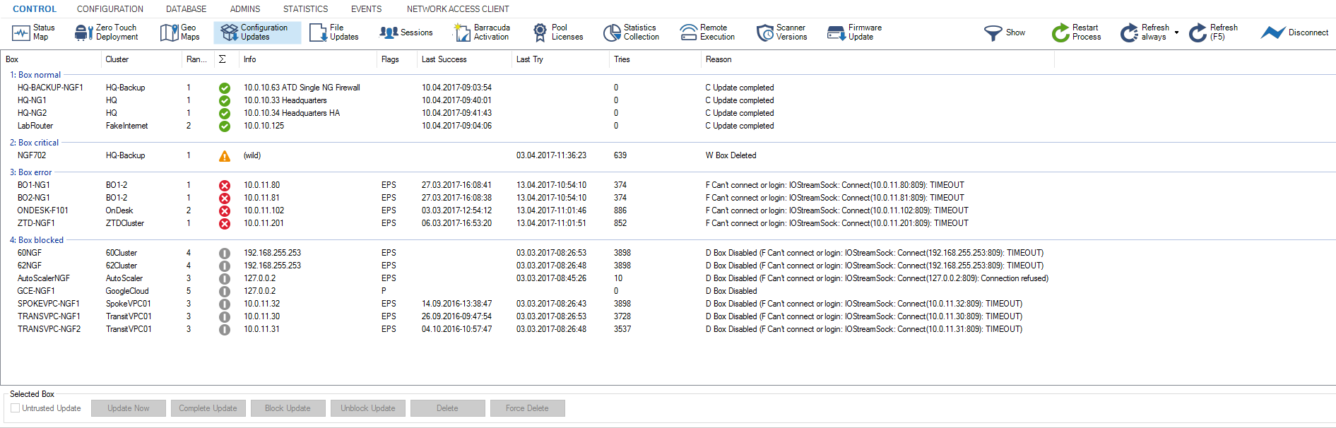 CC Configuration Updates Page | Barracuda Campus