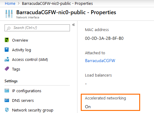 How to Enable Azure Accelerated Networking | Barracuda Campus