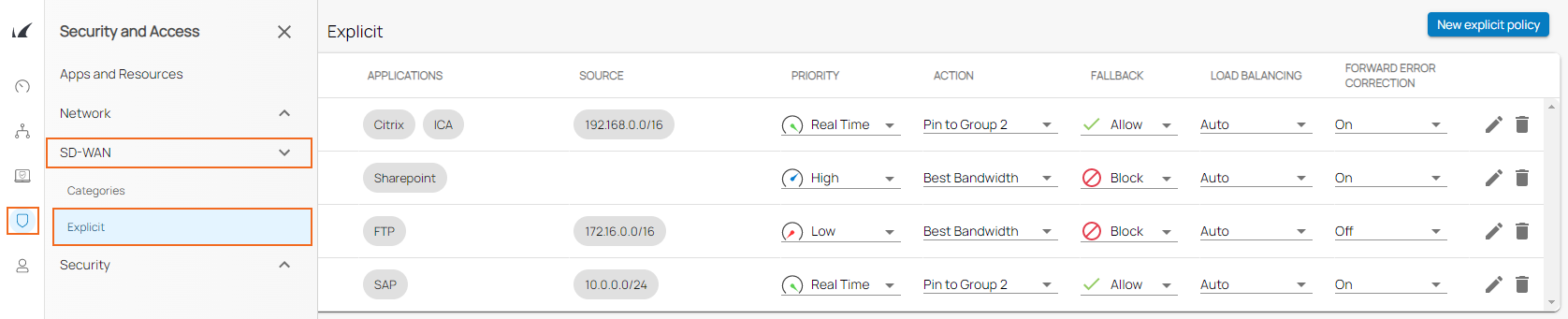 SD-WAN Policies | Barracuda Campus